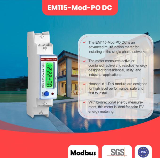 EM115-Mod-PO DC 230V 5 45 A Smart Meter for Monitoring kWh kvarh kW ...