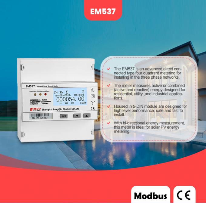 3-Phase Smart Electric Meter with Bidirectional Energy Measurement and ...