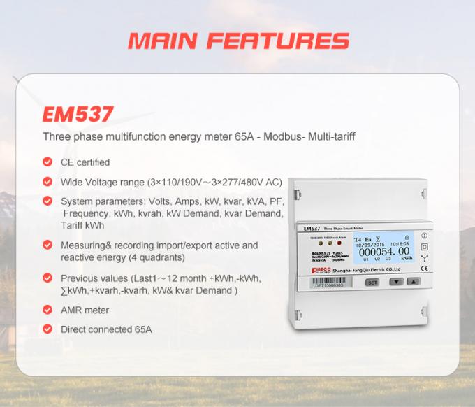 3-Phase Smart Electric Meter with Bidirectional Energy Measurement and ...