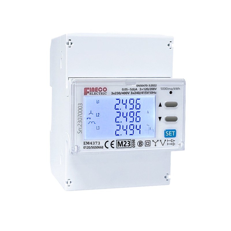 Energy Management System Modbus 3 Phase Power Analyzer EM4373 CT 3*230 ...