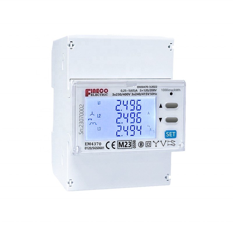 Digital Display Type Three Phase AC Solar Panel Energy Meter Wattmeter ...