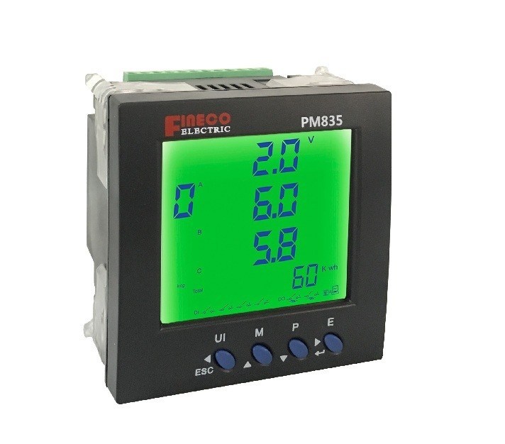 2 Ports PM835 3-Phase Digital Panel Smart Meter for Current Measurement ...