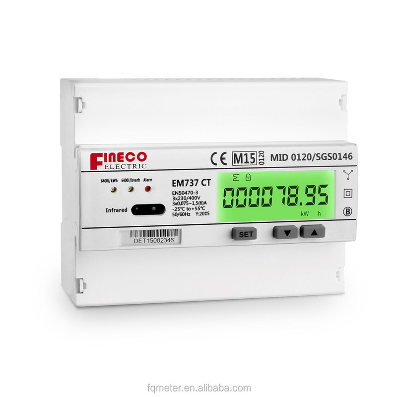 Accurate Energy Billing EM737 CT 3*230/400V Three Phase Energy Meter ...