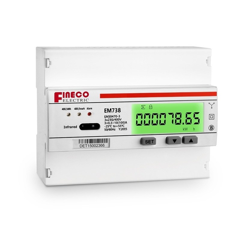 Modbus RTU Communication Three Phase Electronic Energy Meter for Solar ...