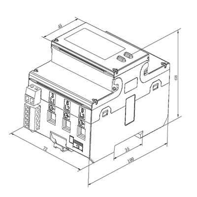 MID approved EM4372 3*230/400V 3*240/415V 5 65 A three phase solar ...