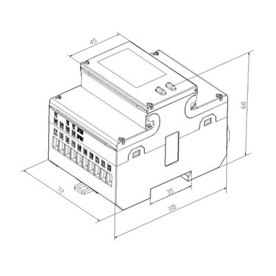 High Precision Modbus RTU Three Phase Power Analyzer for Energy ...
